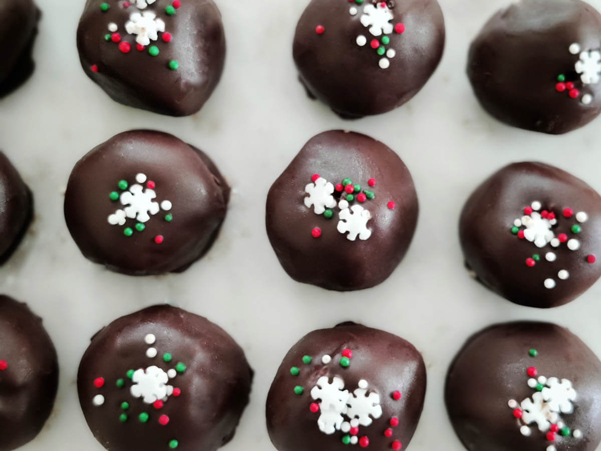 Chocolate Peanut Butter Bon Bons - Sugar Spice N' Everything Nice