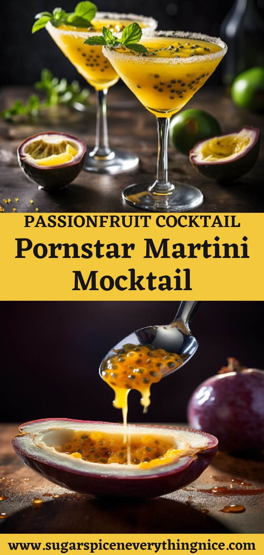 Easy Pornstar Martini Mocktail Recipe (Non-Alcoholic)